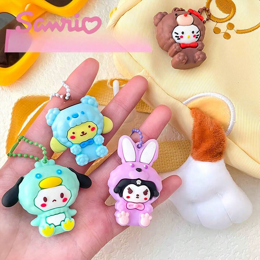 Sanrio 3pcs Sanrio Cartoon Cinnamoroll 3D Plush Keychain, Cute My ...