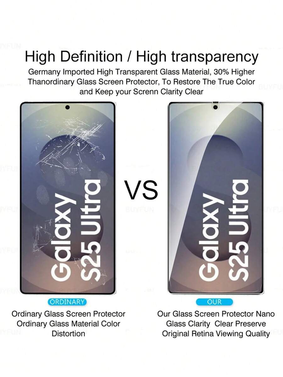 2pcs Unlock Screen Protector Compatible With Samsung S25 Ultra S 25 S25Ultra Phone Glass On ...