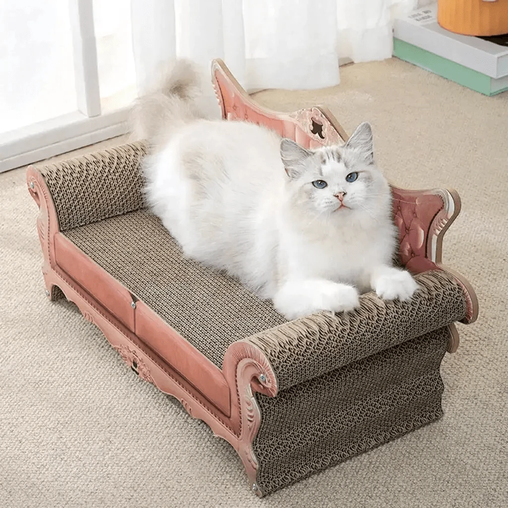 Luxury Cat Scratcher Thick Cardboard Cat Couch With Scratch Pad ...