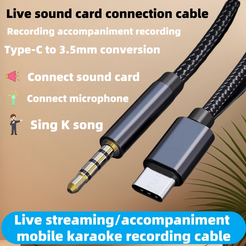Phone Live Streaming Audio Connection Cable, Soundcard Adapter Mic Link ...