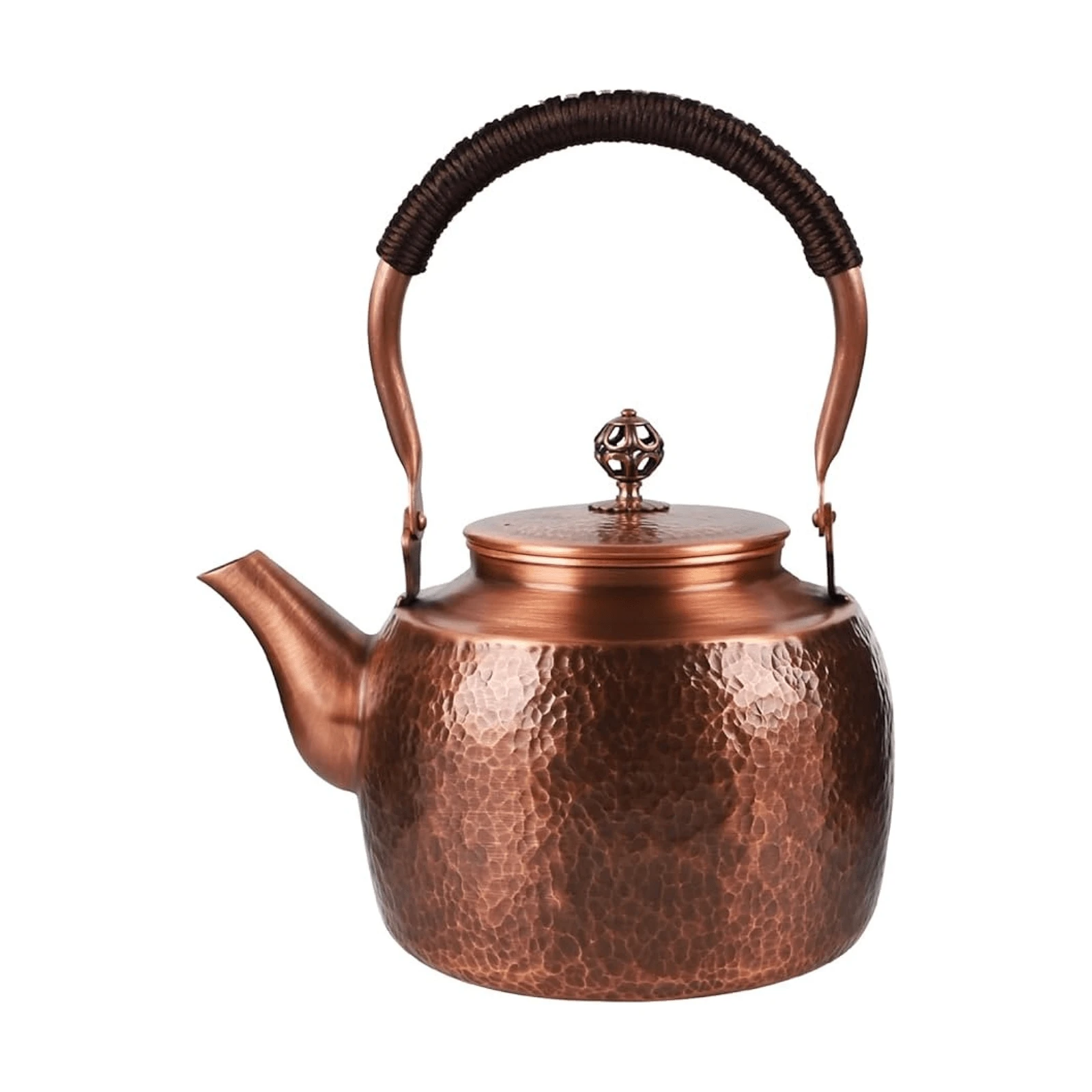 1 Piece Hammered Copper Kettle, Retro Hand-Forged Teapot, Open Flame ...