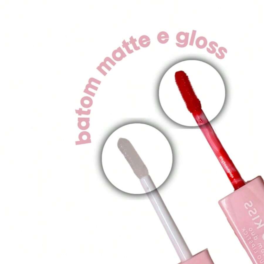 Ruby Rose Duo Kiss Matte 2 In 1 Liquid Lipstick High Coverage With ...