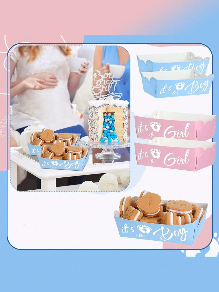 10pcs/Set Popcorn Holders Box For Gender Reveal Party, Baby Shower ...