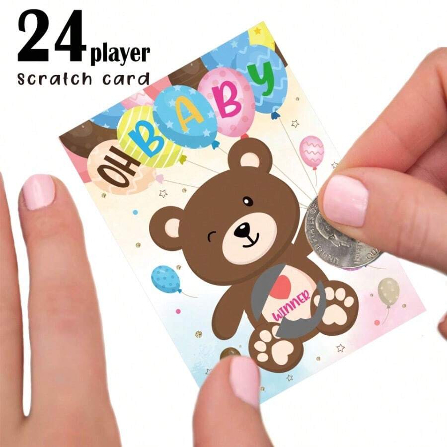 24pcs Baby Shower Raffle Card Game For Girls - Baby Shower Lottery ...