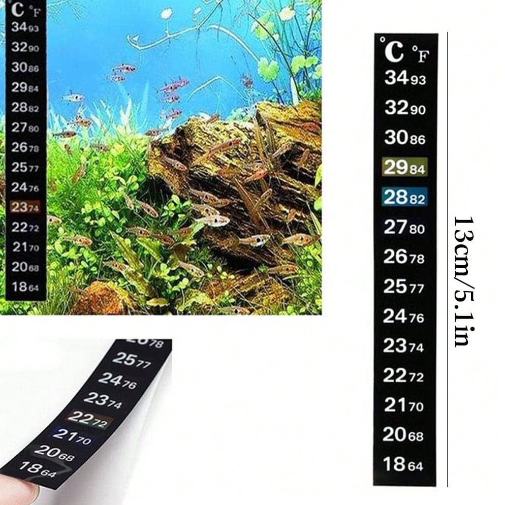 4 Pakcs Self-Adhesive Aquarium Thermometer Strips, Waterproof ...