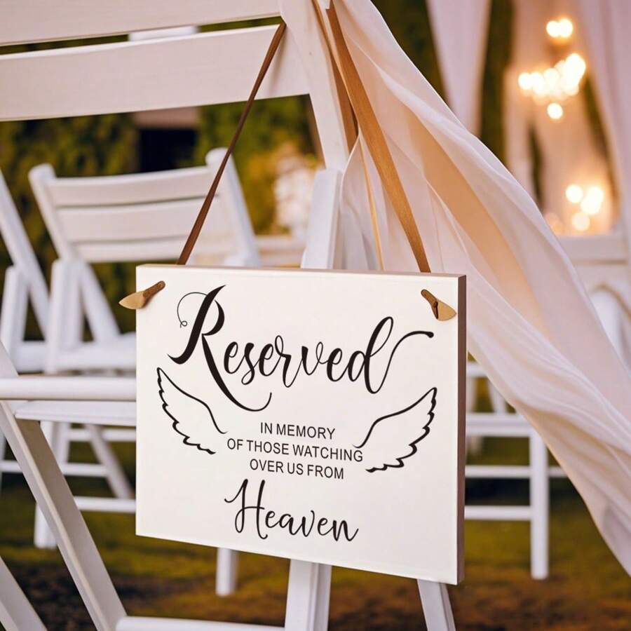 1pc Reserved Signs For Wedding Wood In Loving Memory Wedding Sign In ...