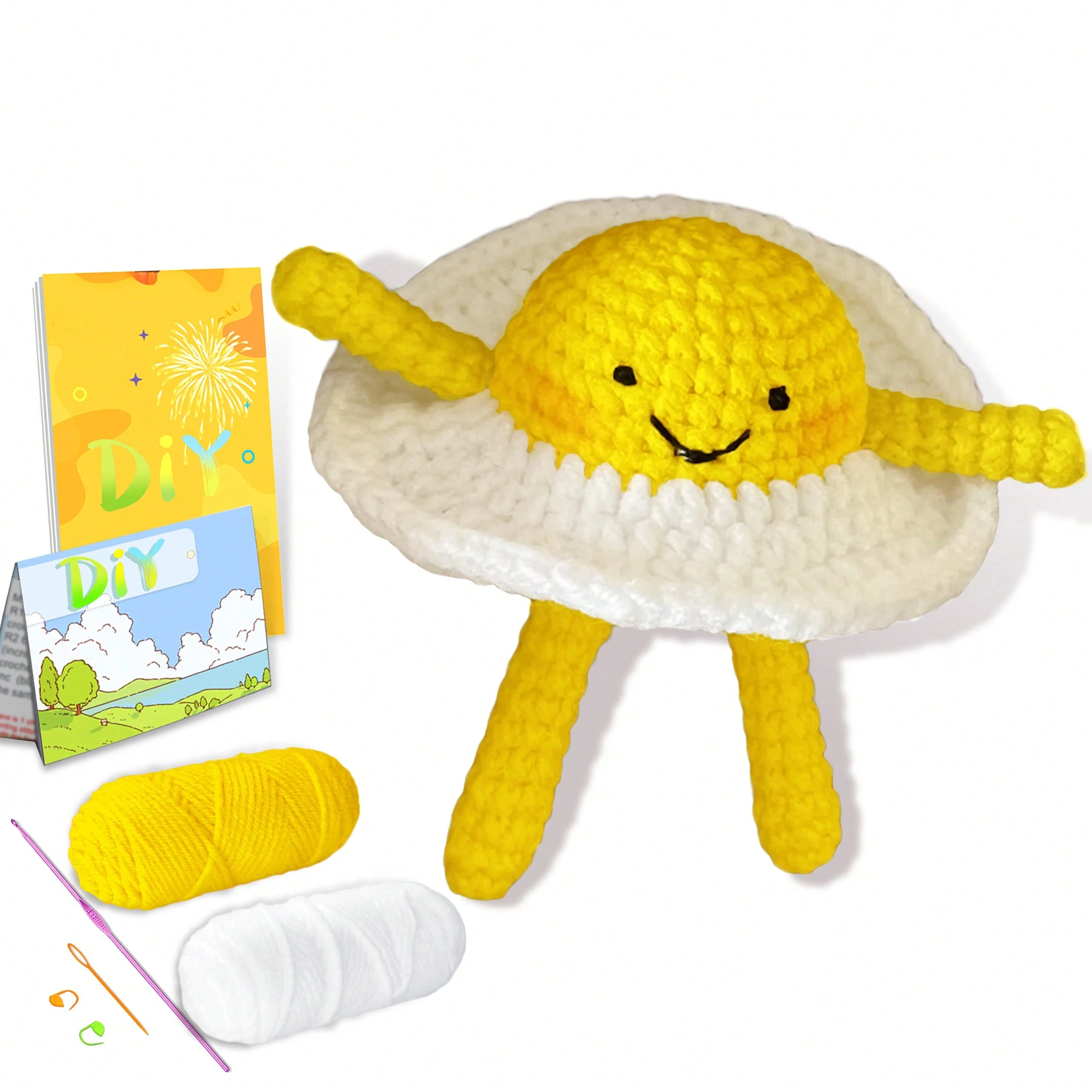 DIY Eierball Häkelset für Anfänger, Amigurumi gefüllte Tiere - Geschenk Tier Häkel Starterset ...