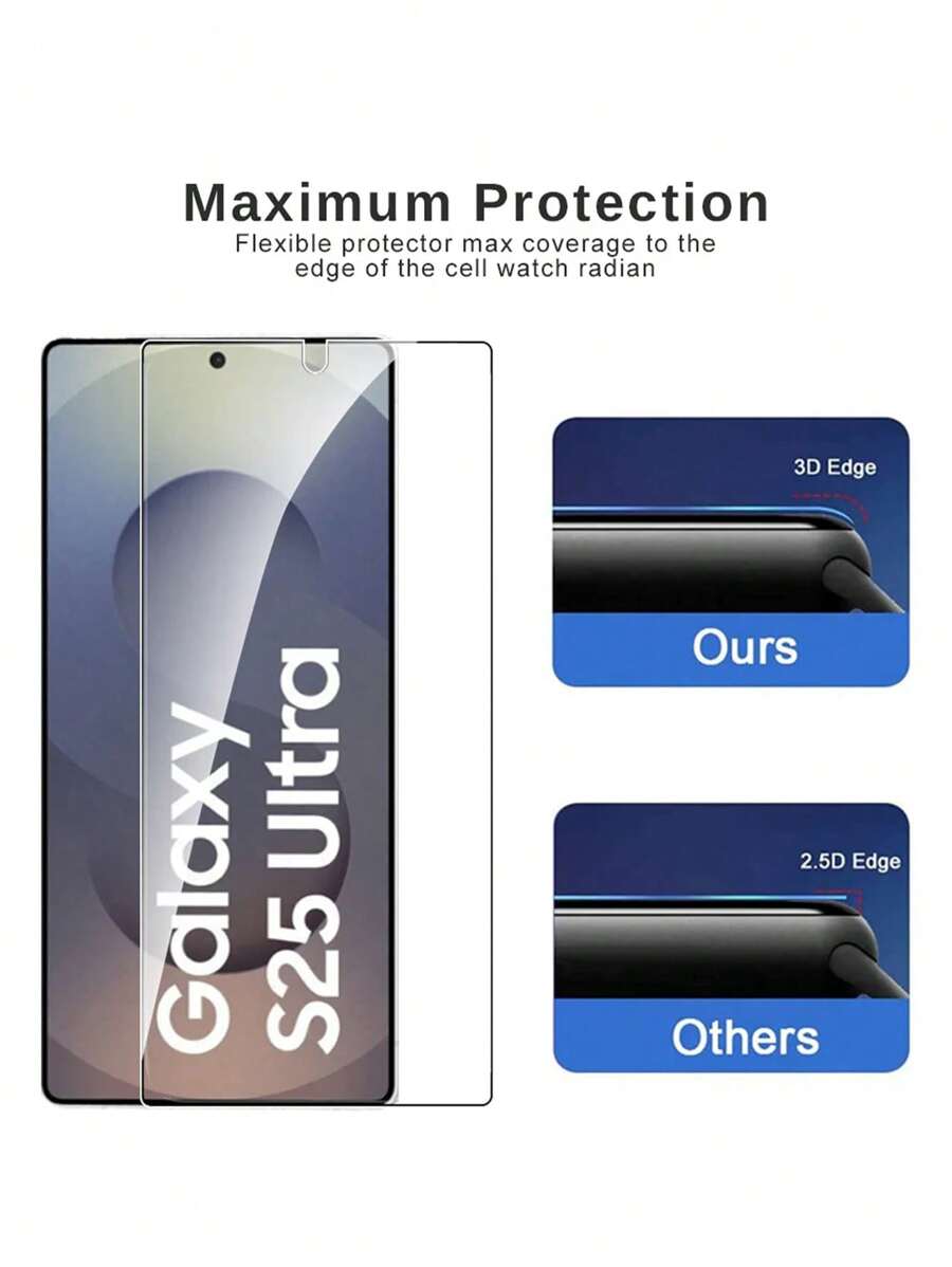 2pcs Unlock Screen Protector Compatible With Samsung S25 Ultra S 25 S25Ultra Phone Glass On ...