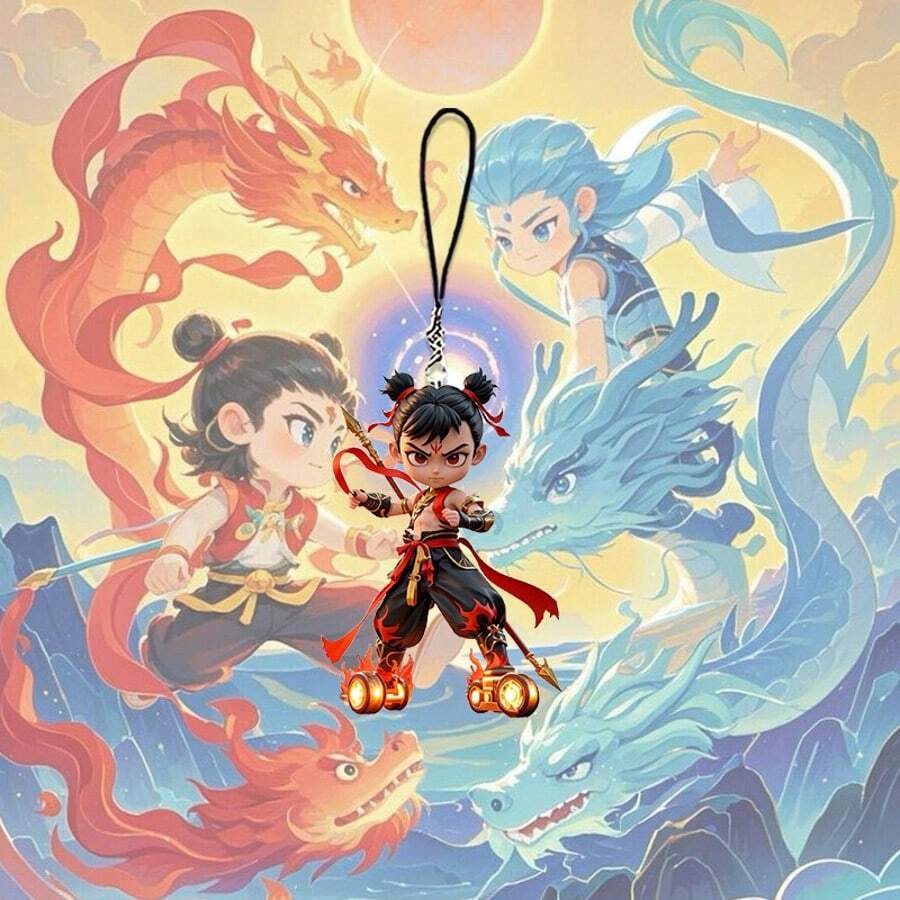 Lotus Cake CP Pendant Nezha 2 Magic Children Roaring In The Sea Cartoon ...