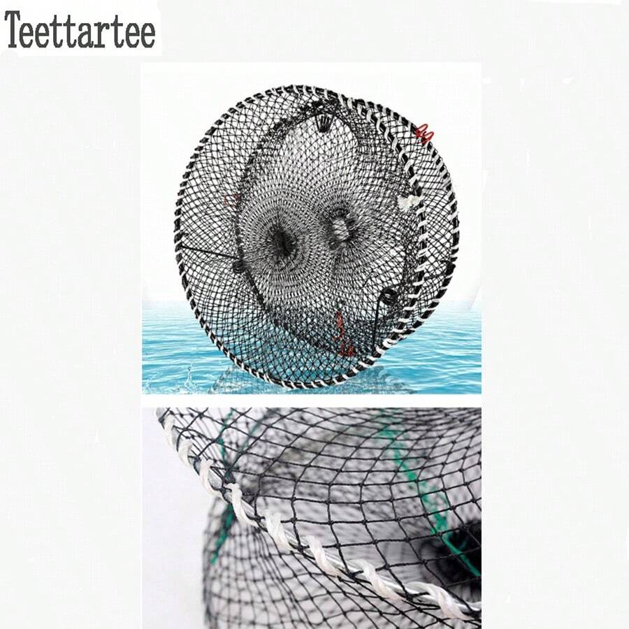 Teettartee Freshwater & Saltwater Crab Trap, Reinforced Foldable Round ...