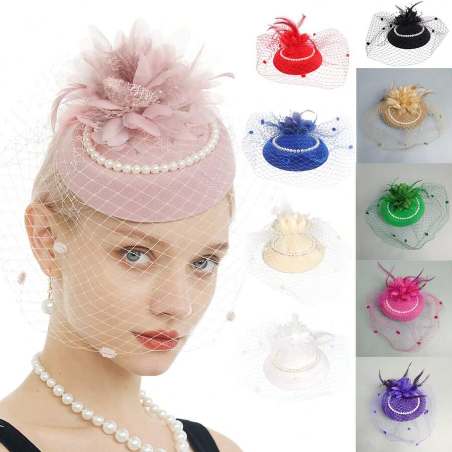 1pc New 20s50sClip Fascinators Vintage Fascinator Spring Kentucky Derby ...