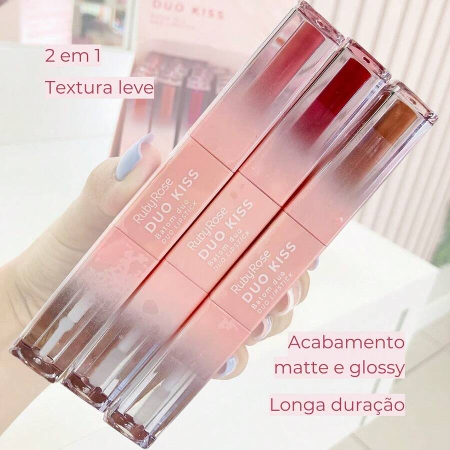 Ruby Rose Duo Kiss Matte 2 In 1 Liquid Lipstick High Coverage With Gloss for Sale Australia| New ...