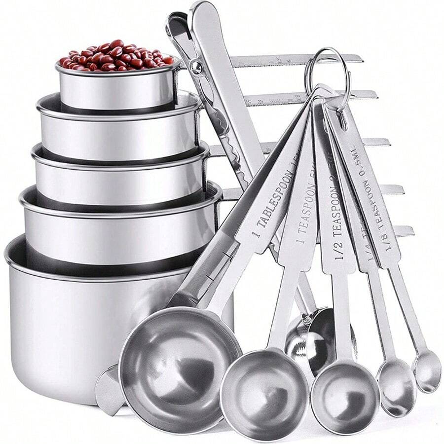 10pcs Stacking & Nesting Measuring Cups And Spoons Set, Essential ...