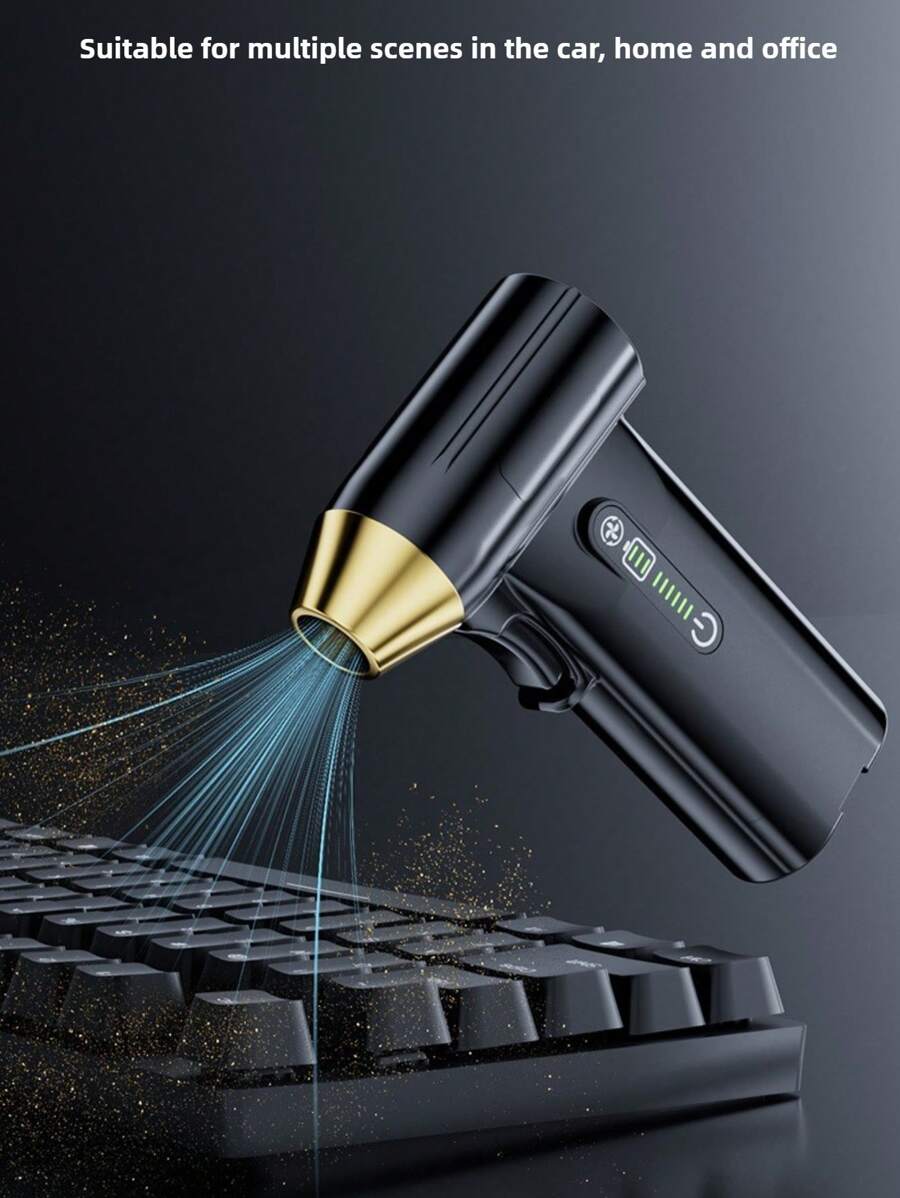 130000RPM Mini Turbo Fan, Rechargeable Compressed Air Duster Blower ...