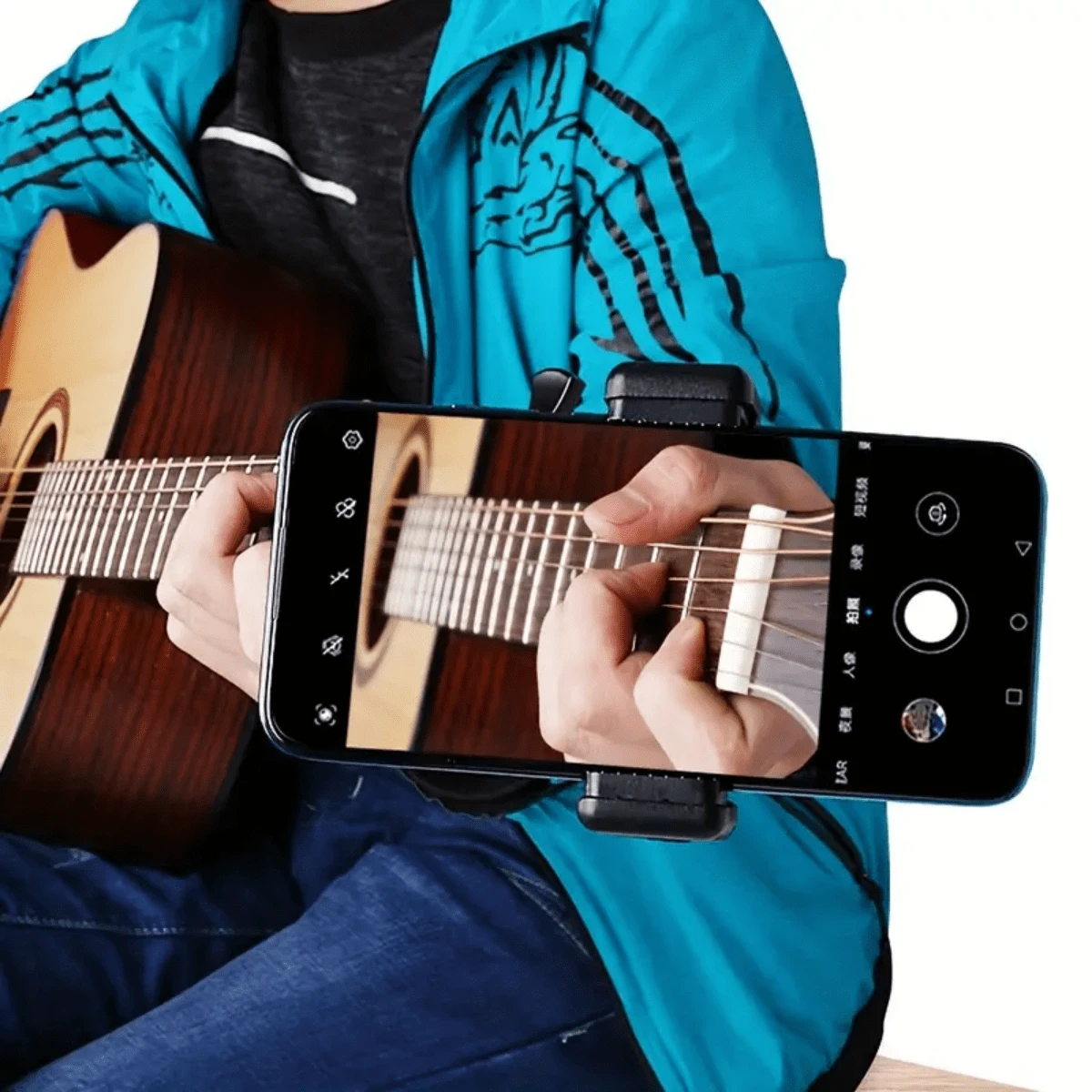 Guitar Head Clip Guitar Phone Holder Smartphone Guitar Capo 360 ...
