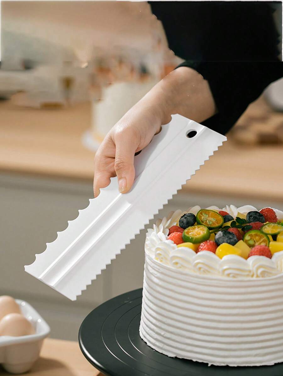 Cake Scrapers Set Decorating Comb And Icing Smoother, Plastic Sawtooth ...