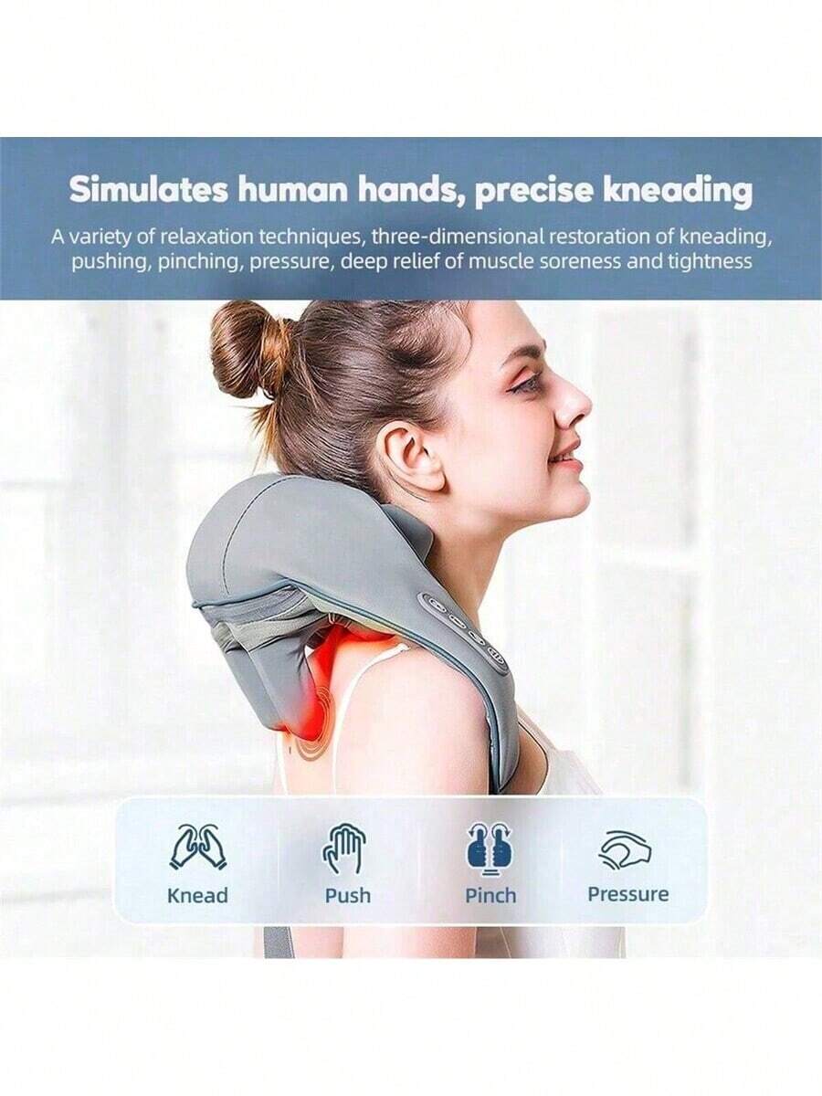 CAFELFFE Electric Kneading Neck & Shoulder Massager With Heating ...