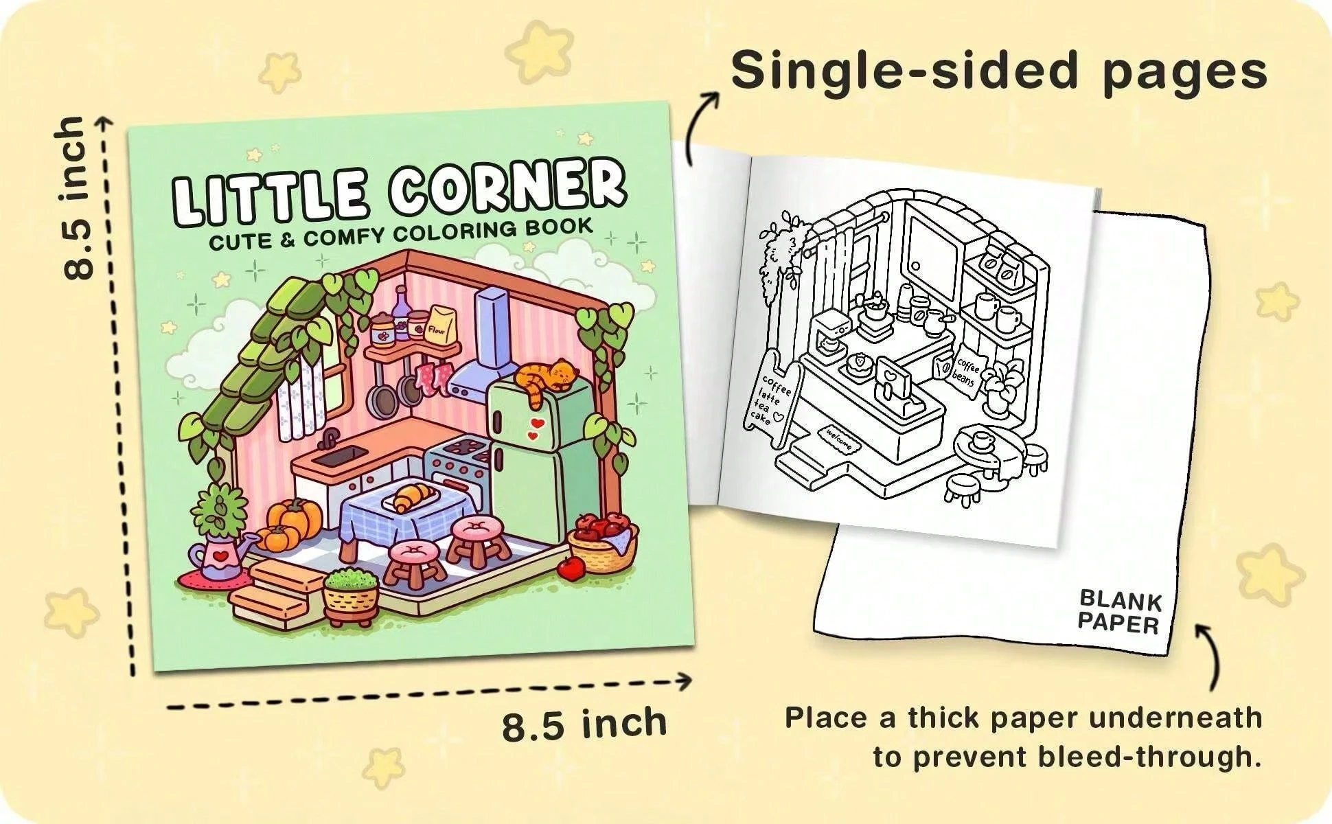 Little Corner: Coloring Book For Adults And Teens, Super Cute Designs ...