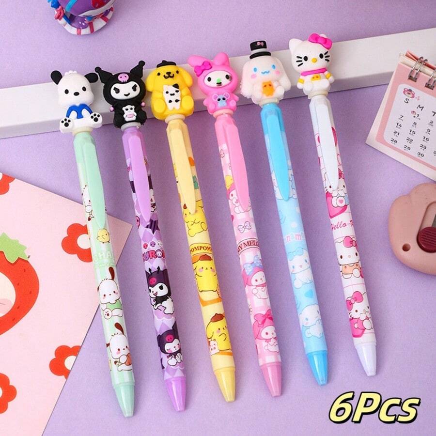 Sanrio 6pcs Sanrio New Cute Sweet By Moving Pen High Appearance Level ...