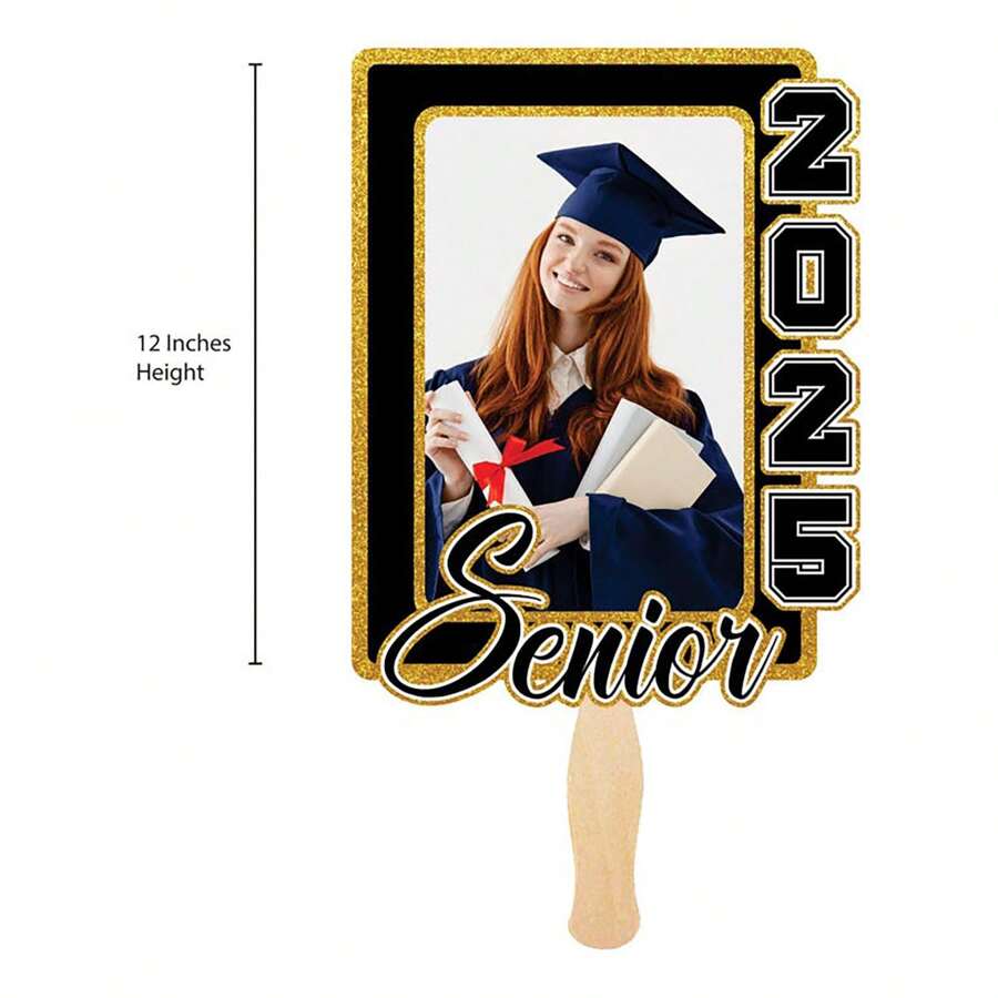 Custom Graduation 2025 Fans With Wooden Handle, Photo Fans, 2025 ...