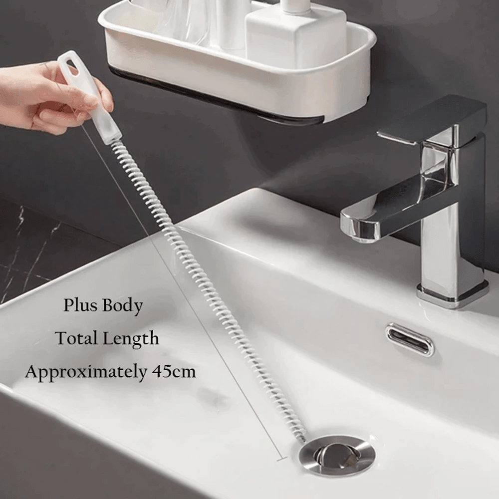 Pipe Dredging Brush Bathroom Hair Sewer Sink Cleaning Brush Drain ...