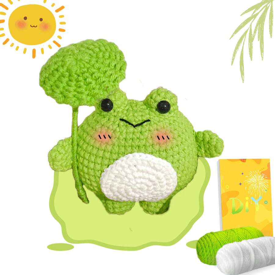 DIY Frosch Häkel-Set für Anfänger, Amigurumi gefüllte Tiere - Geschenk Tier Häkel Starter Set ...