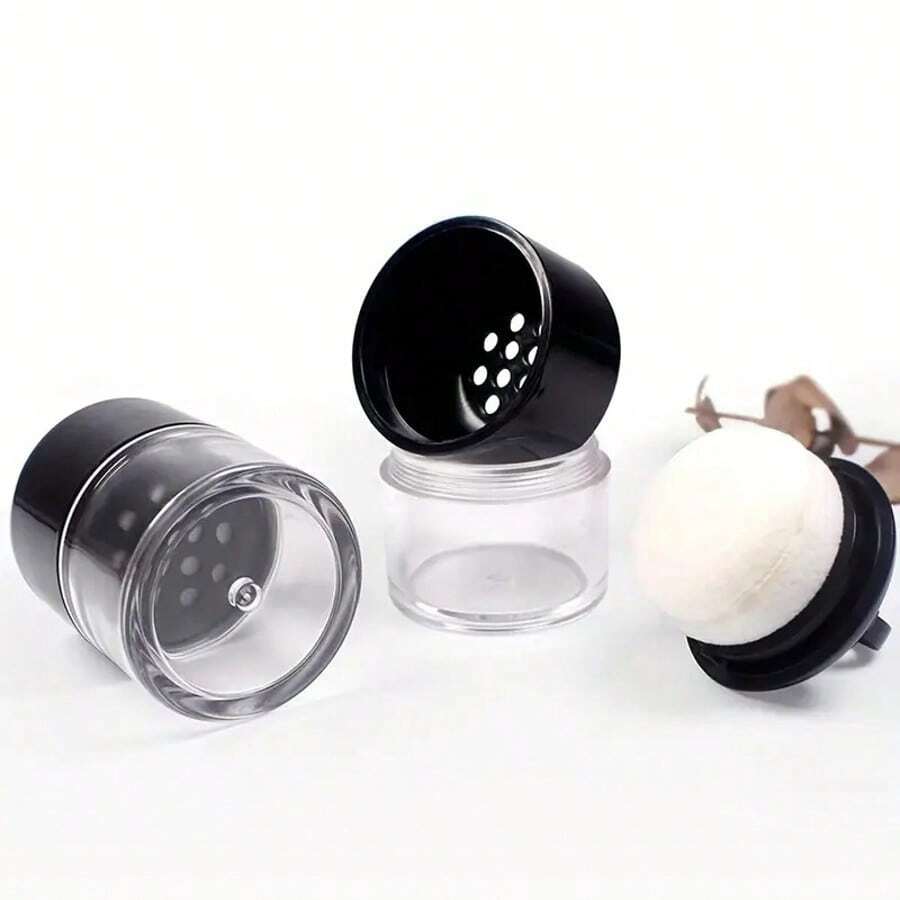 3-In-1 Portable Makeup Powder Box With Powder Puff - Women's Compact ...