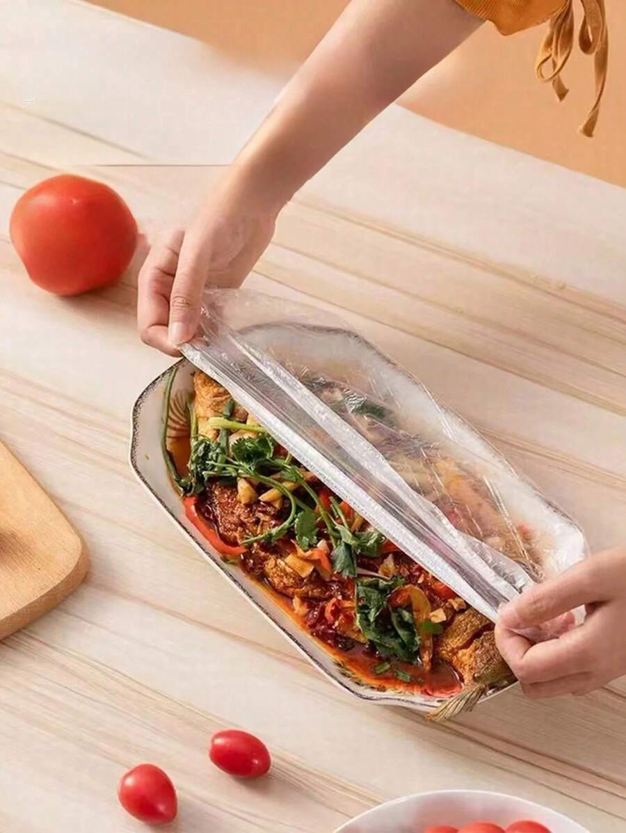 1000 Pcs Multi-Purpose Disposable Plastic Wrap, Shower Cap, Food Cover ...