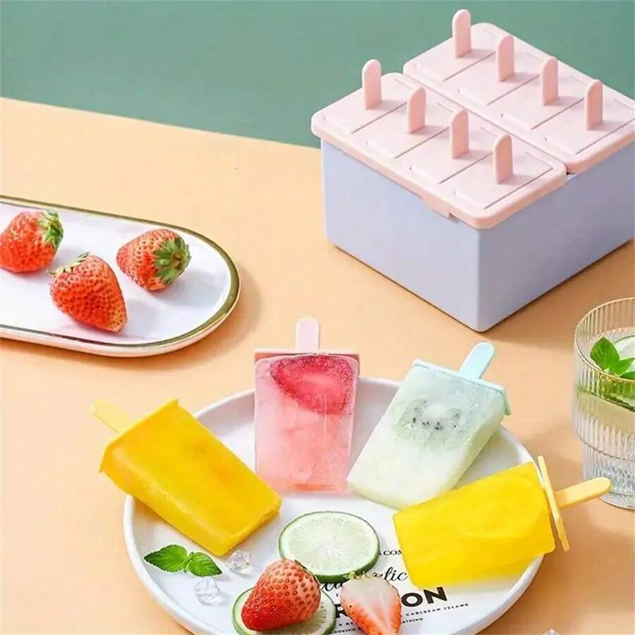 Easy-Release Ice Pop Mold - Quick Freeze DIY Ice Pop Maker, Homemade ...