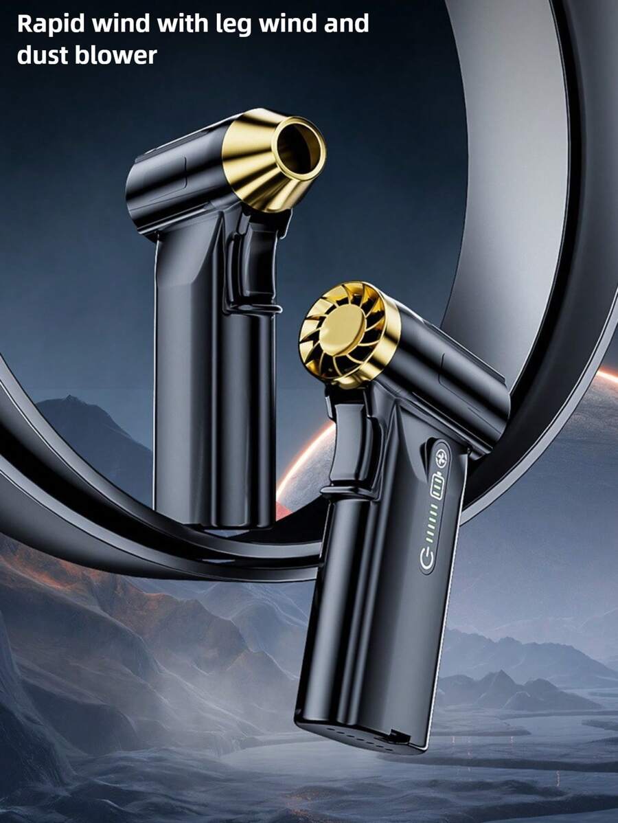 130000RPM Mini Turbo Fan, Rechargeable Compressed Air Duster Blower ...