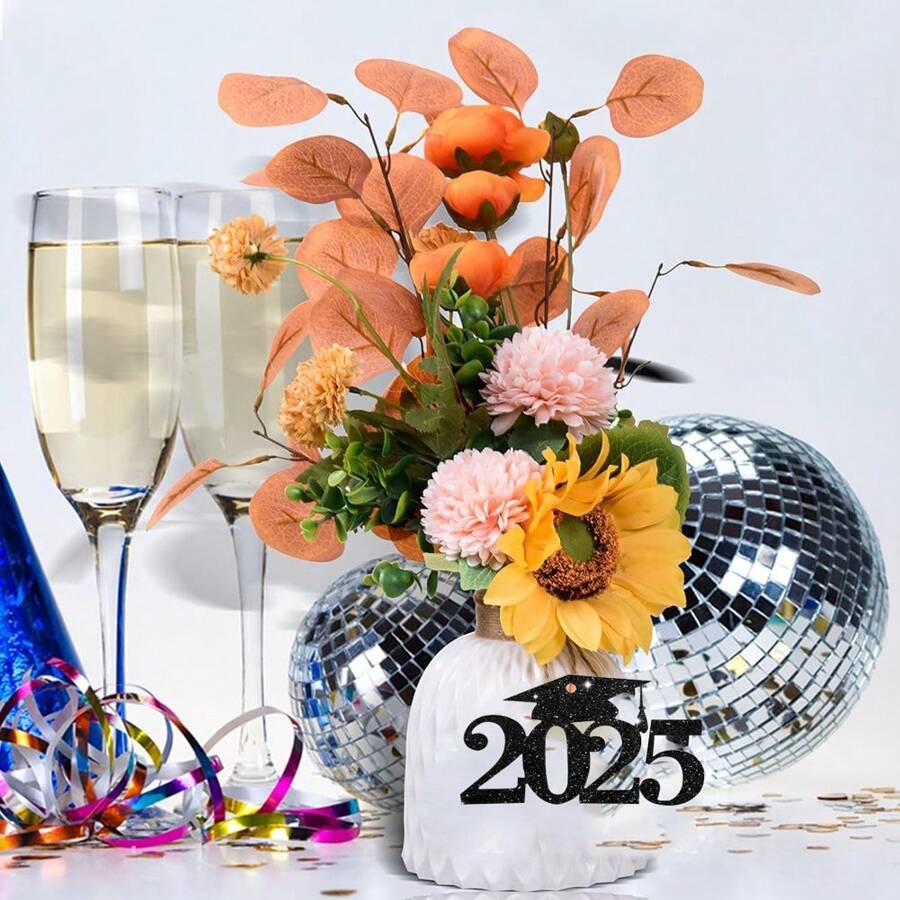 Graduation Glitter Tags 2025 Graduation Decoration - Glitter Cutout ...