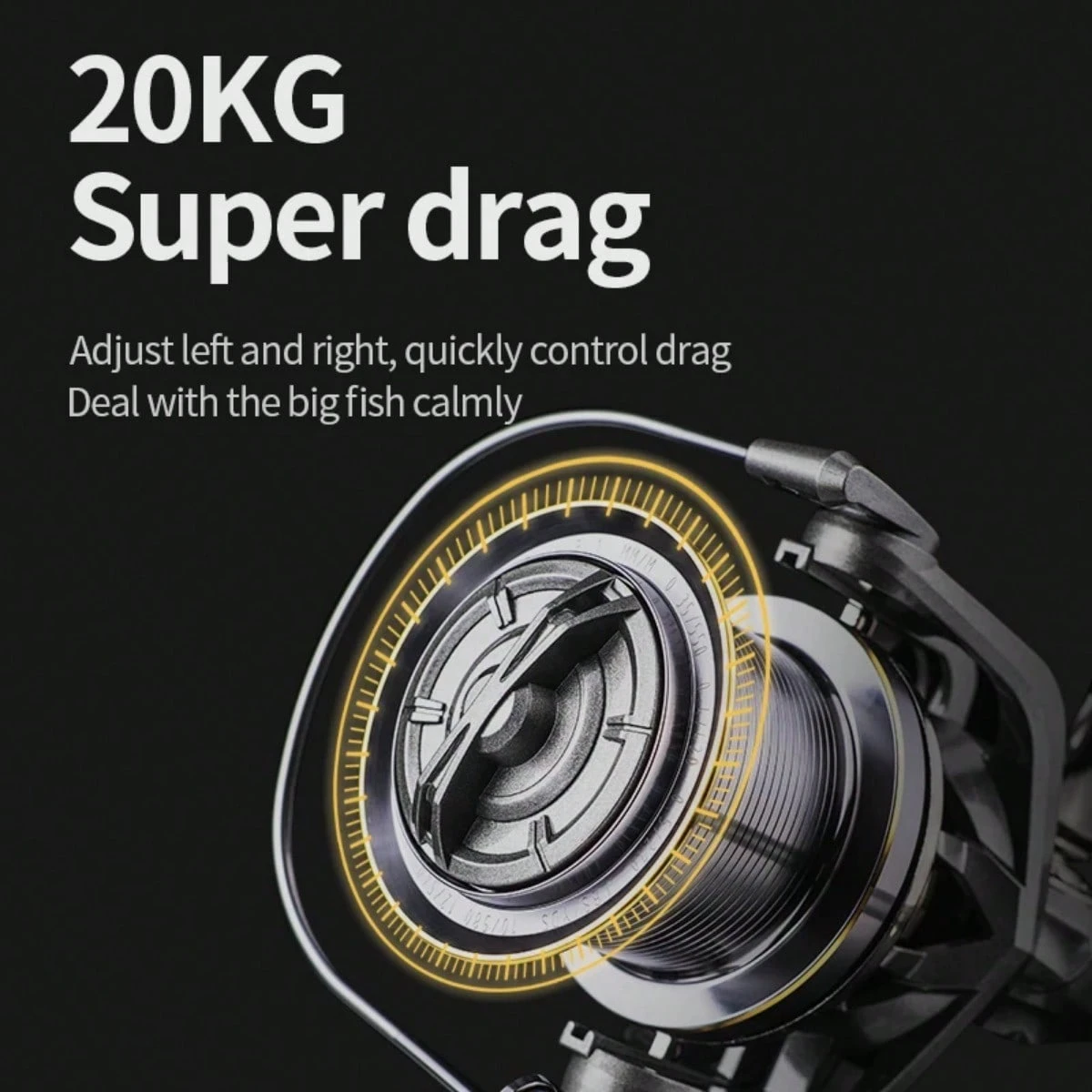 Carrete de pesca con bobina grande 8000 10000 12000 14000 con arrastre ...