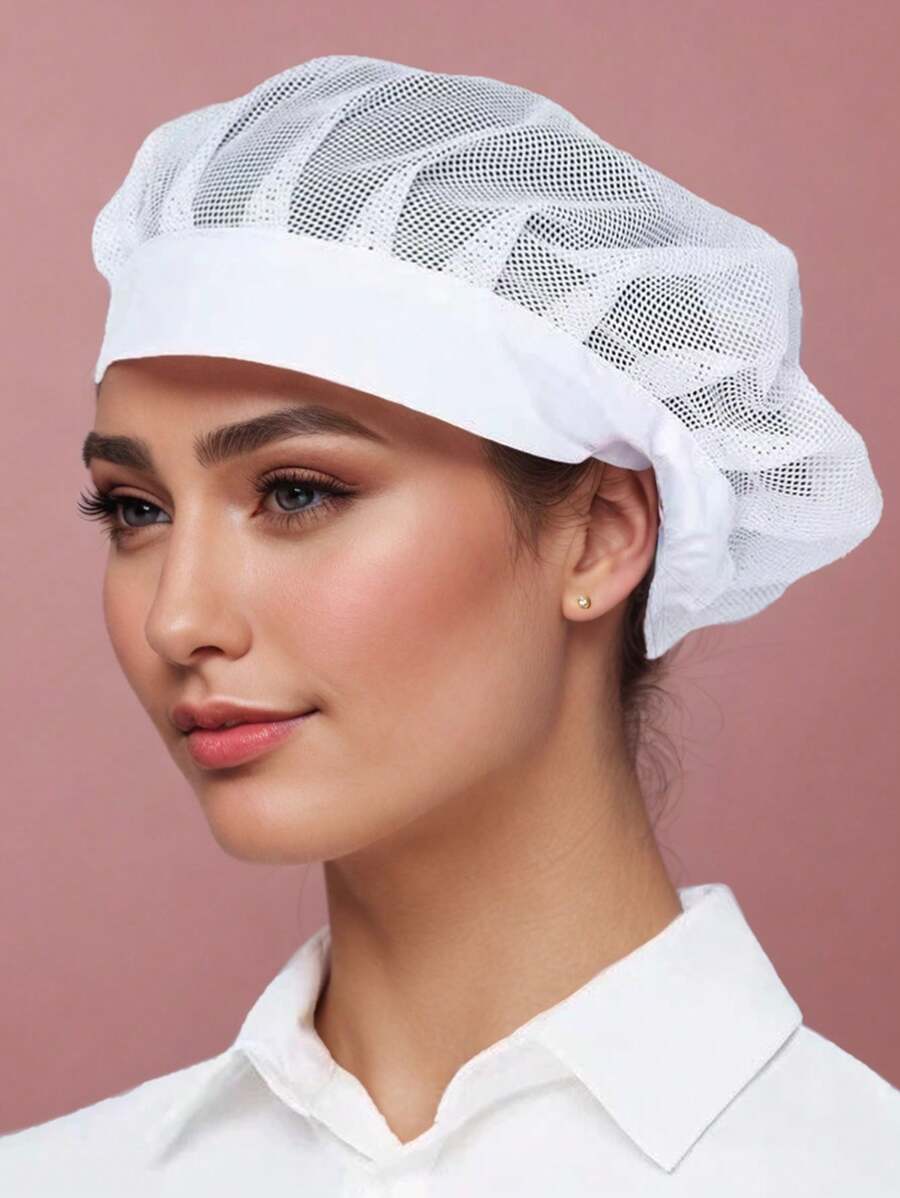 10/5/2/1pc Breathable Polyester Fabric Work Hat, Adjustable Mesh ...