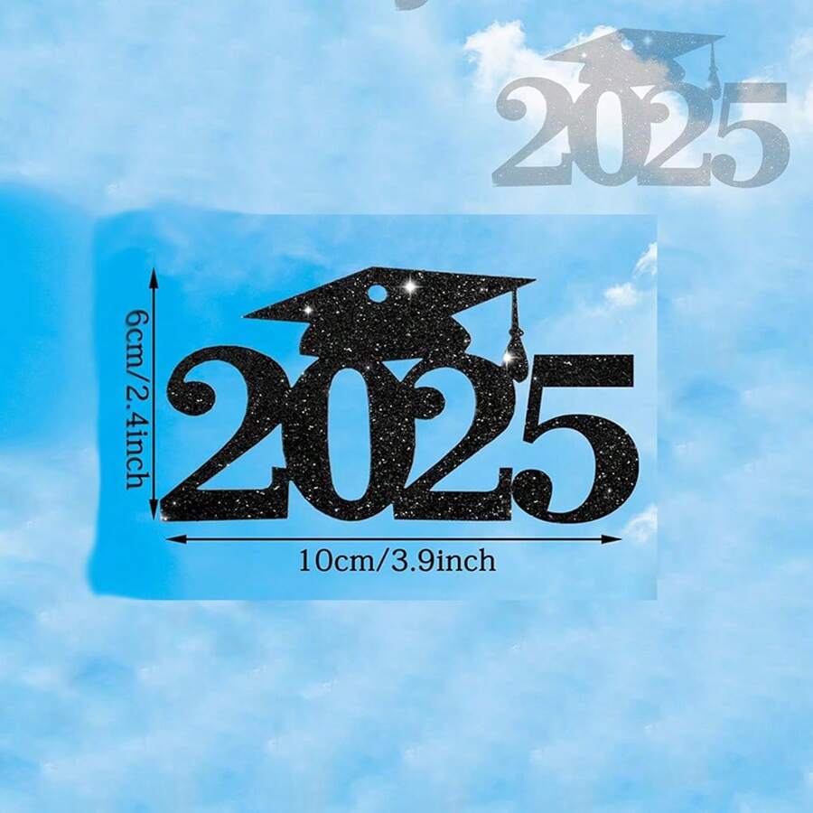 Graduation Glitter Tags 2025 Graduation Decoration - Glitter Cutout ...