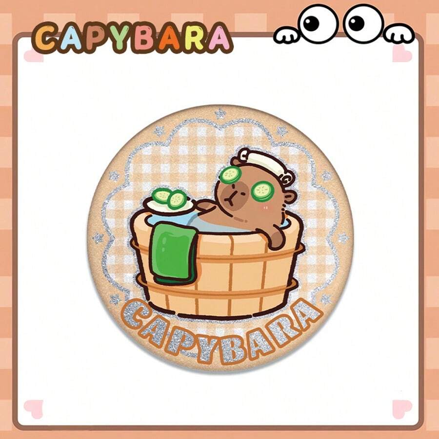 1 pièce Badge Capybara Bave - Badge Capybara - Surface laser cool ...