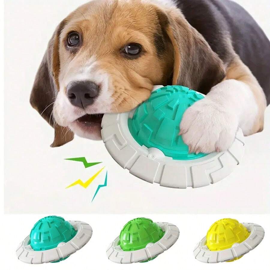 Tendry Disque volant pour chiens avec grincement, jouet à mâcher - Disque interactif ...