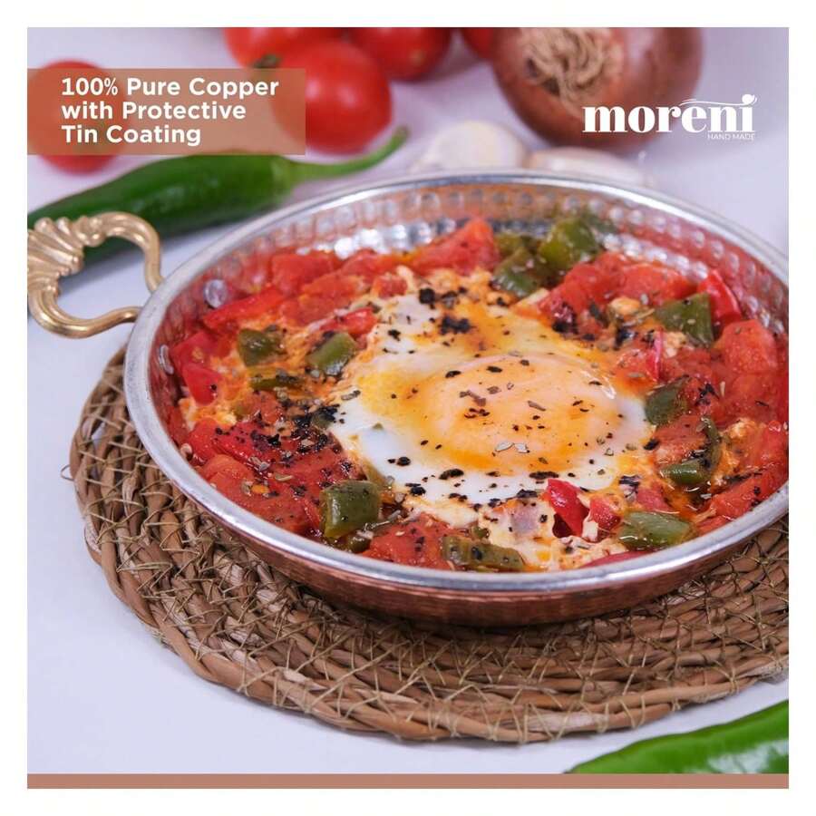 Handmade Copper Frying Pan | Traditional Turkish Copper Skillet With ...