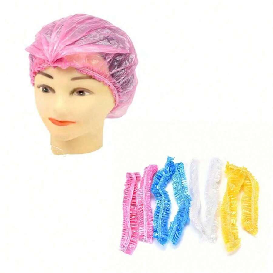 100/50/20/10pcs Disposable Shower Cap, Thick Elastic Waterproof Bathing ...