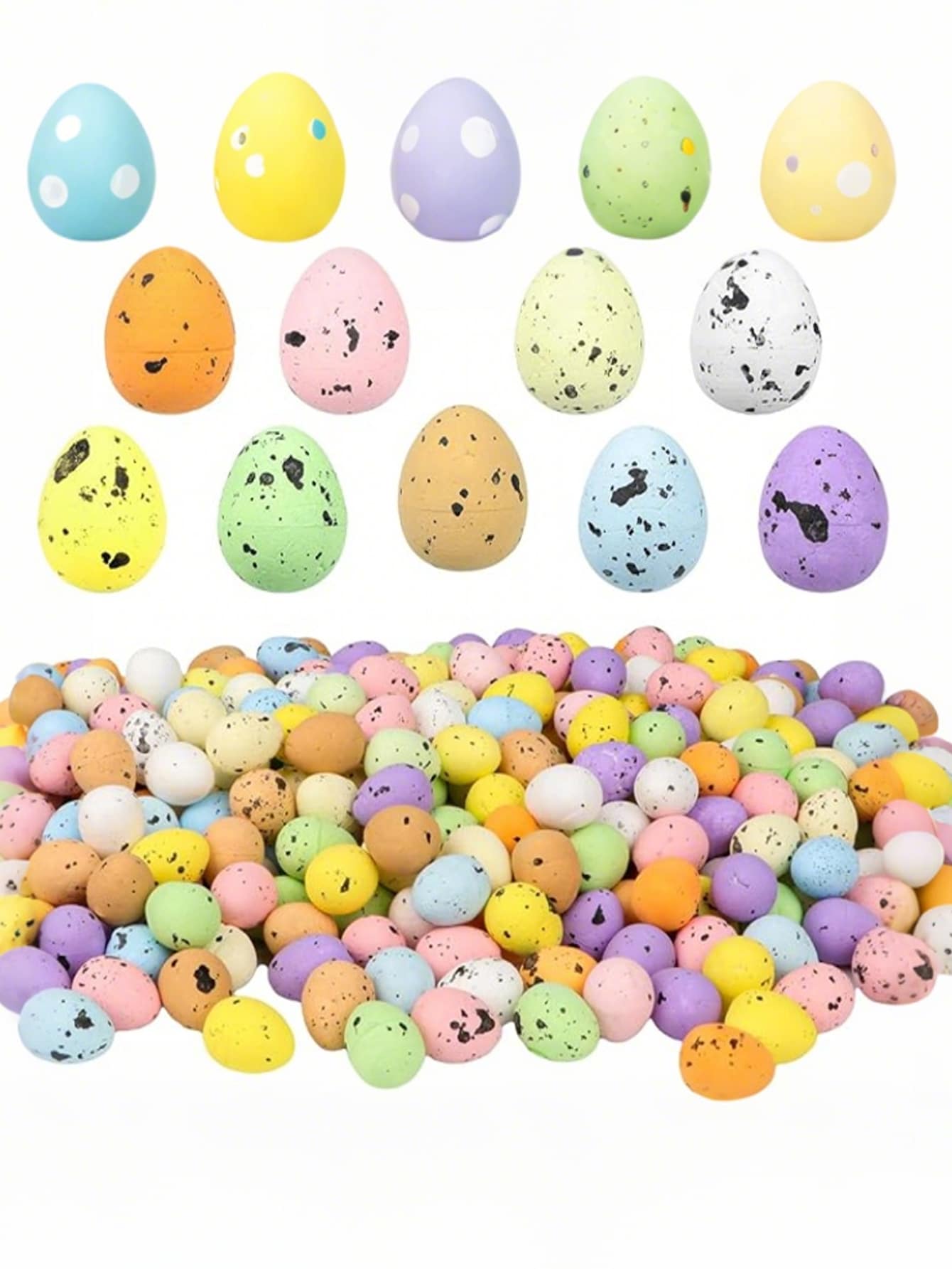 Easter Mini Eggs Colorful Foam Mini Eggs Artificial Bird Eggs Fake ...
