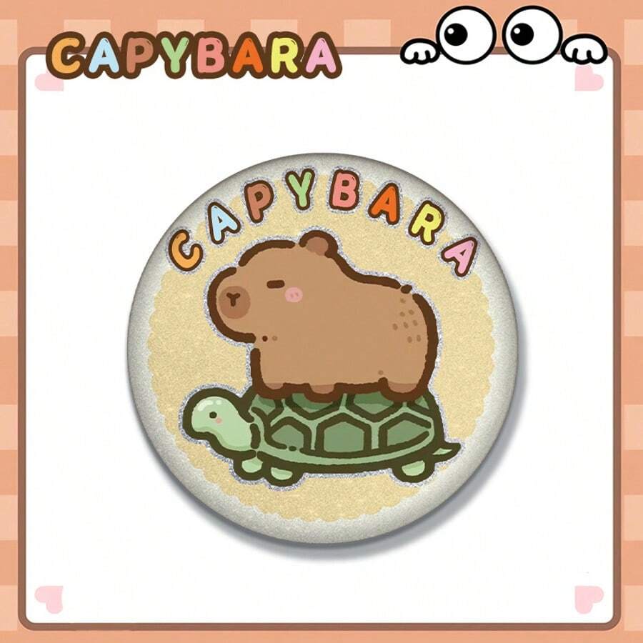 1 pièce Badge Capybara Bave - Badge Capybara - Surface laser cool ...