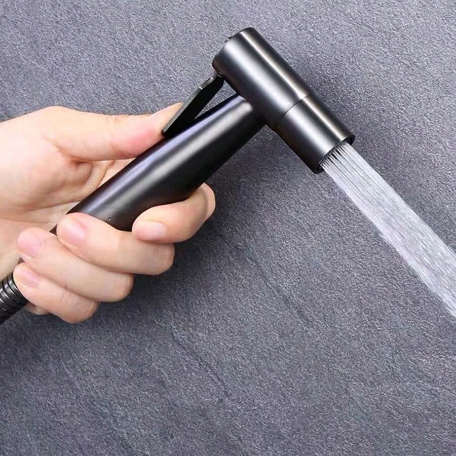 Grey Stainless Steel Handheld Bidet Sprayer - Modern High Pressure ...