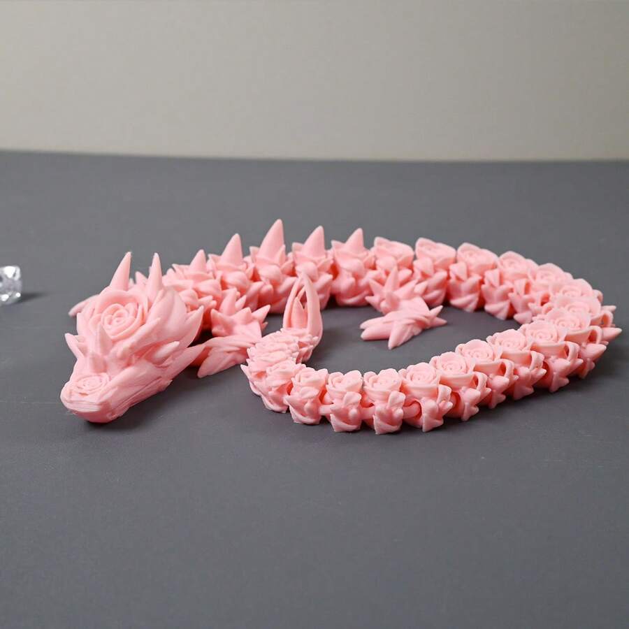 3D Printed Rose Blossom Dragon – Realistic Articulated Dragon Fidget ...
