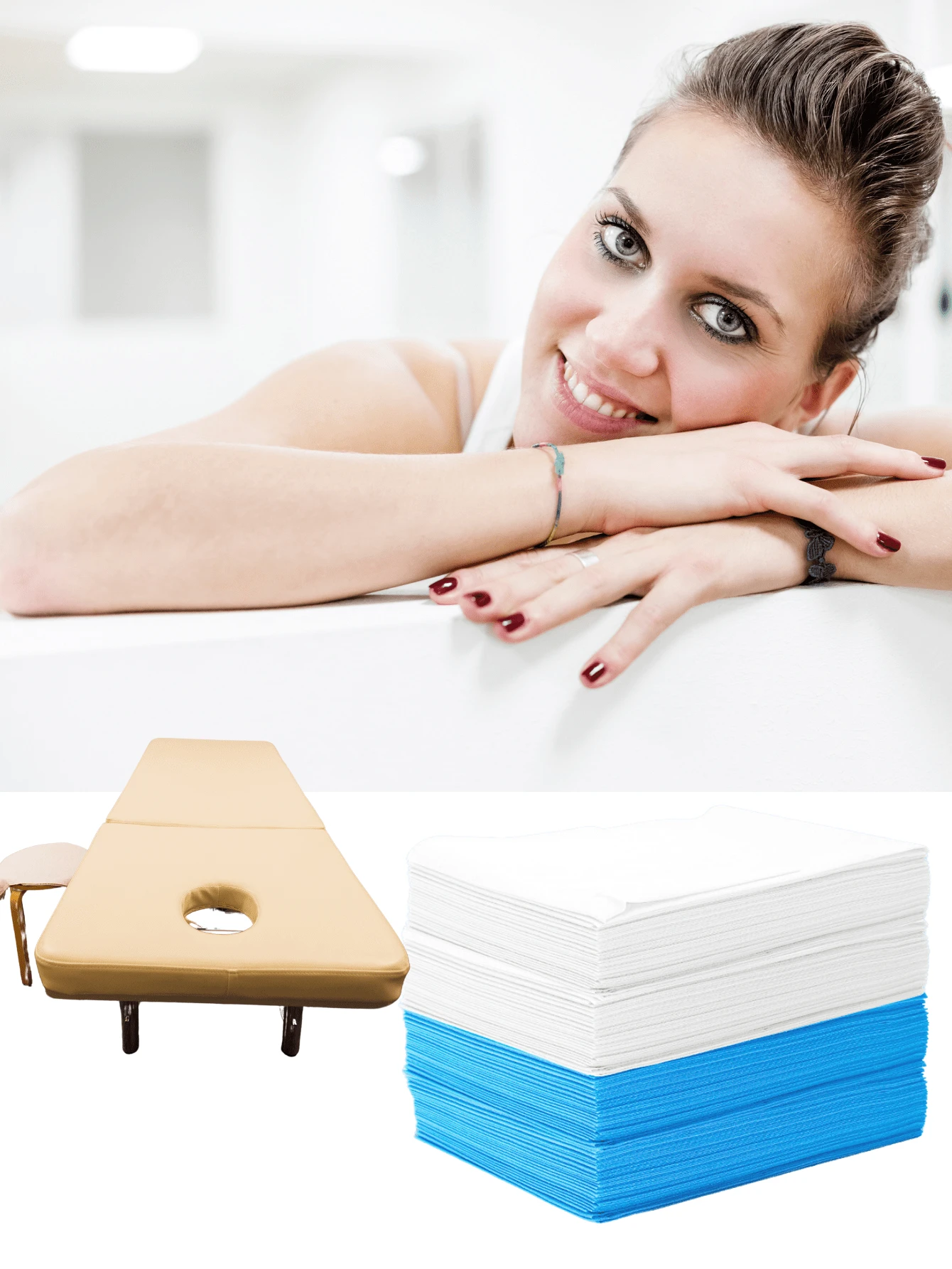 Beauty Salon Specific Disposable Bed Sheets, Travel Thick SMS Non-Woven ...