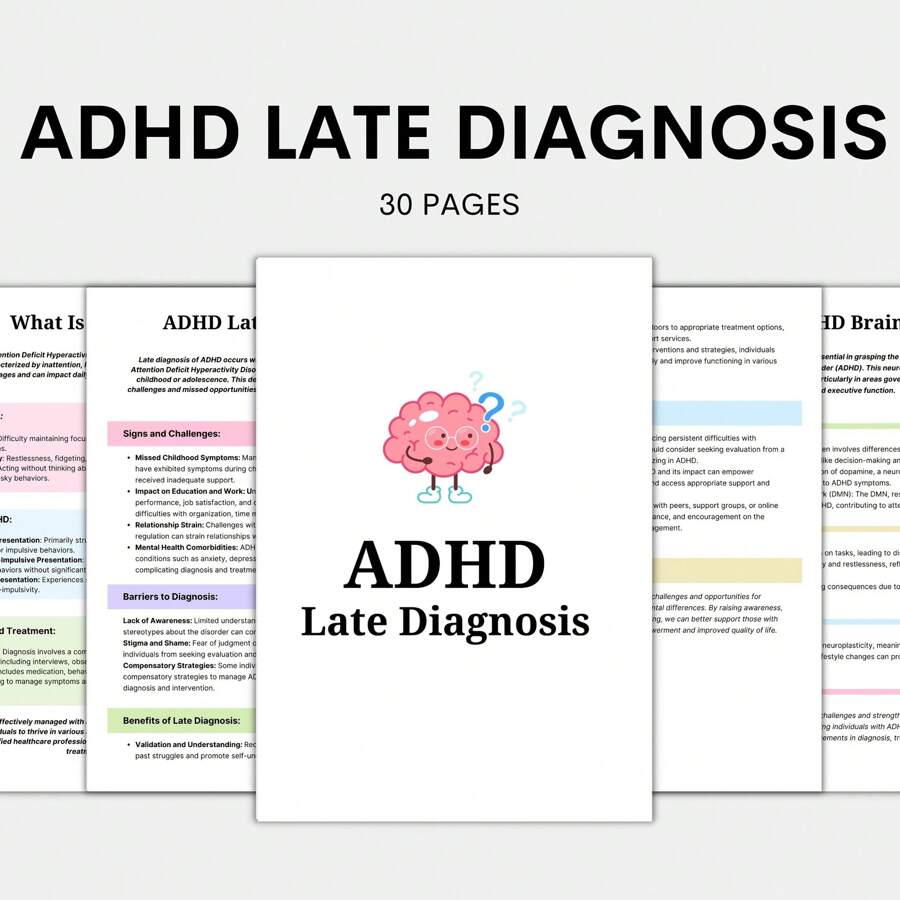 1 boek met een behandelplansjabloon voor laat optredende ADHD-diagnose ...