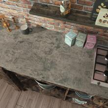 1 Roll Of Imitation Concrete Brown Wallpaper Thickened PVC 15.7inX39.6/ ...