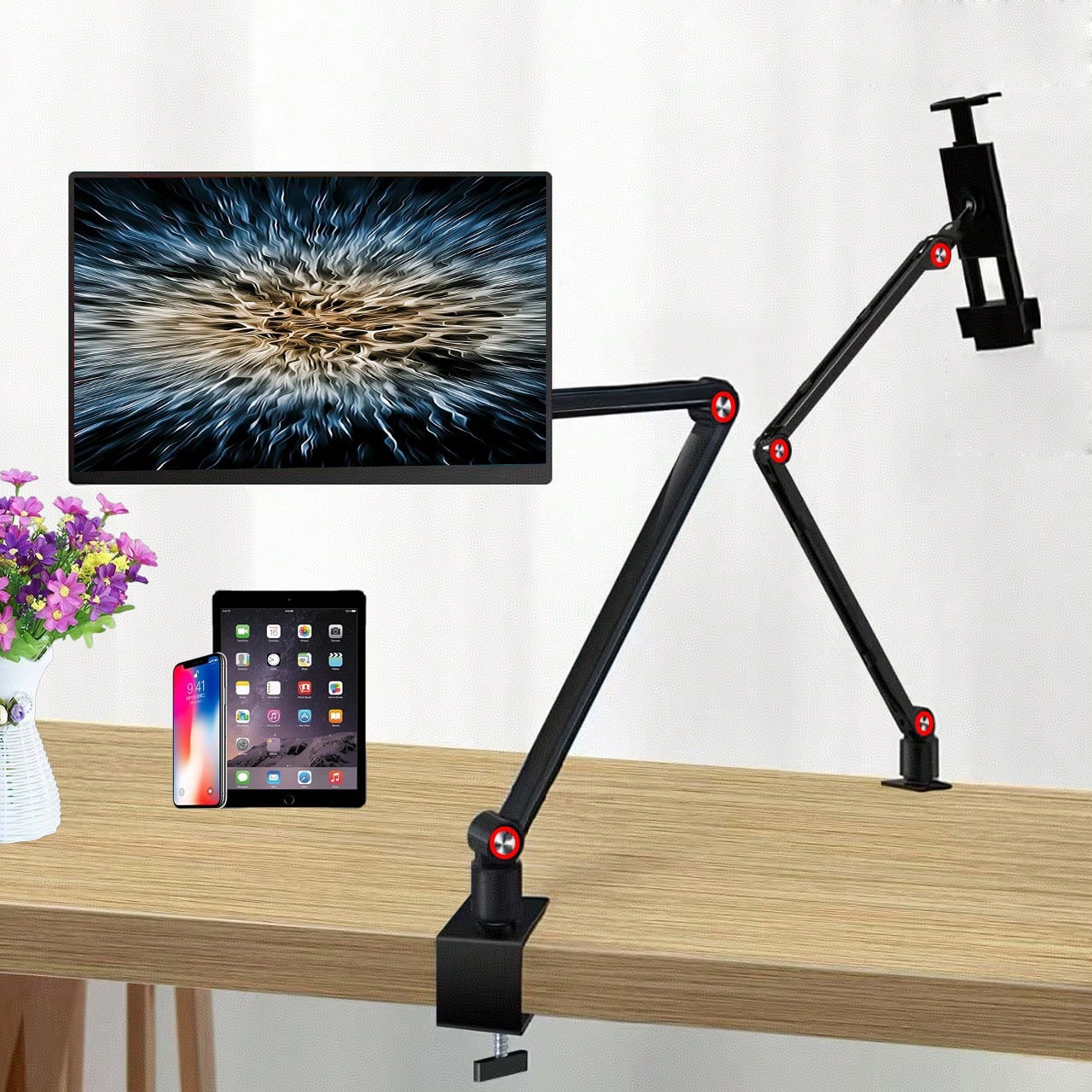 DGZEOLOO 360 Degree Metal Thickened & Weighted Dual Thick Arm Dual ...
