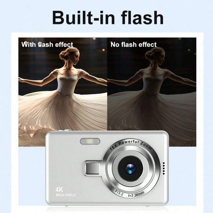 Auto Focus 48MP Face Detection 2.8-Inch 16X Zoom Rechargeable Battery ...