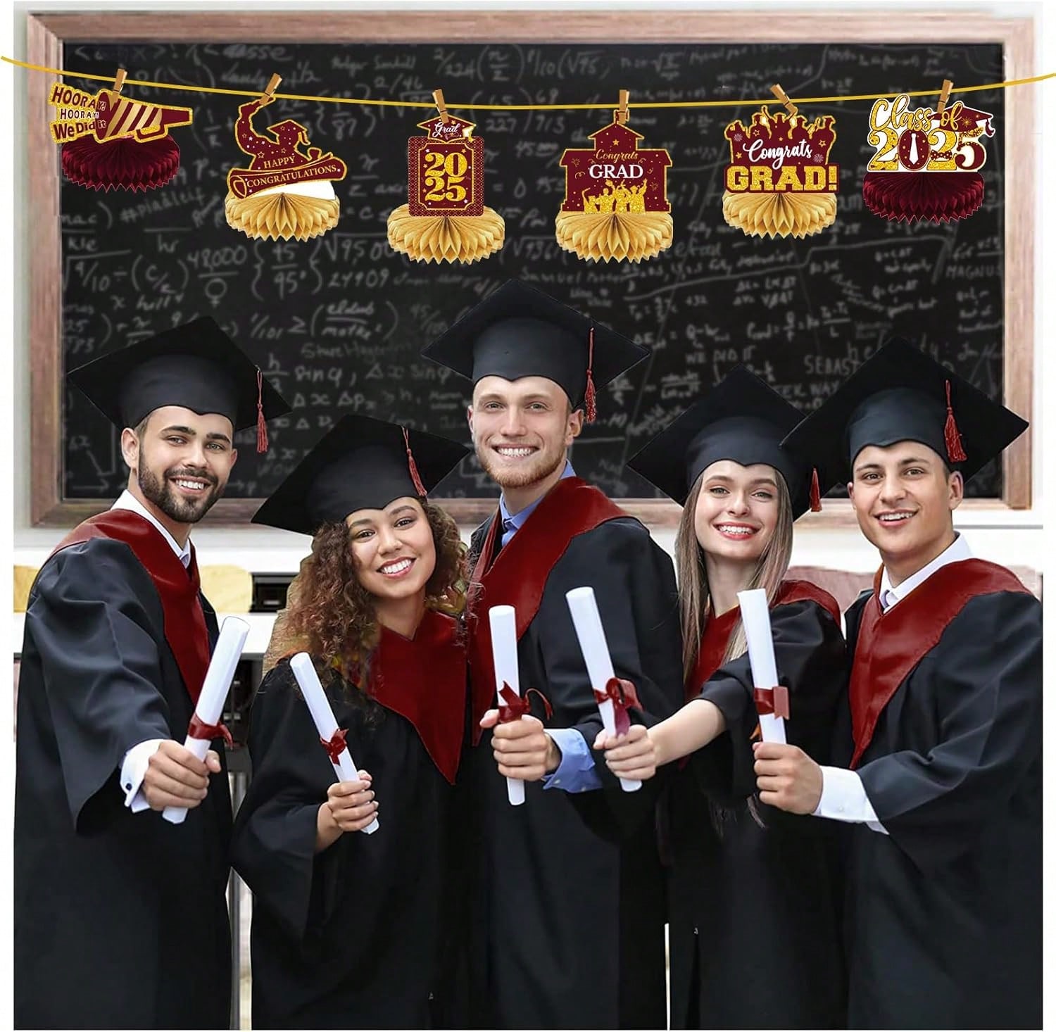 8 pièces Décorations pour la fête de remise des diplômes 2025 - Décorations de fête de remise ...