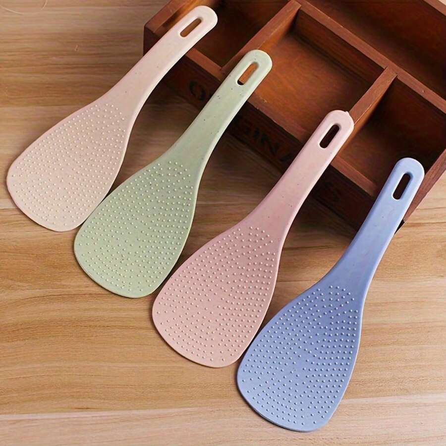 4 Packs Non-Stick Plastic Rice Spoon Set - Non-Stick Rice Spoon For ...