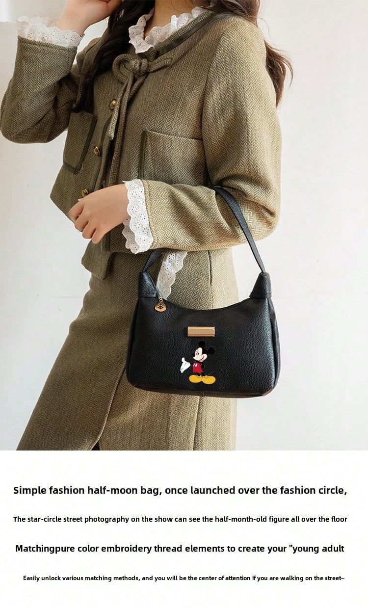Disney 2025 New Disney Mickey Mouse Fashion Armpits Bag, Commuting ...